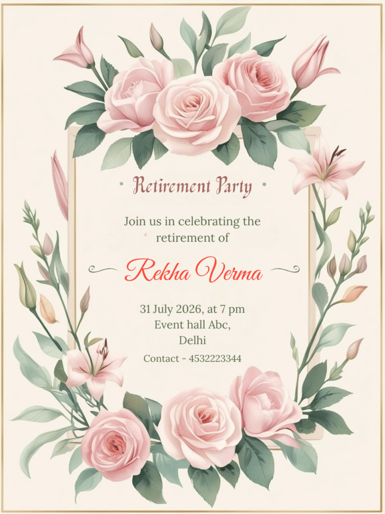 Create Retirement Invitation Online - Good Invites